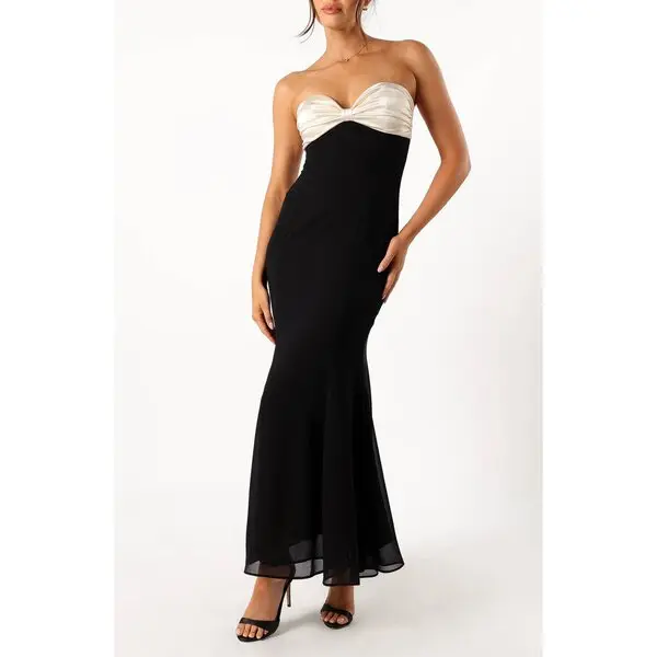 PETAL & PUP Strapless Maxi Dress