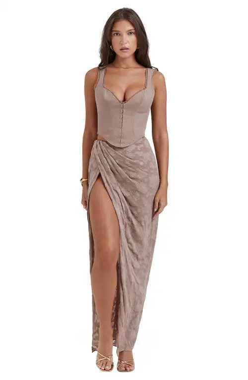 House Of Cb Robyn Lace Trim Corset Top