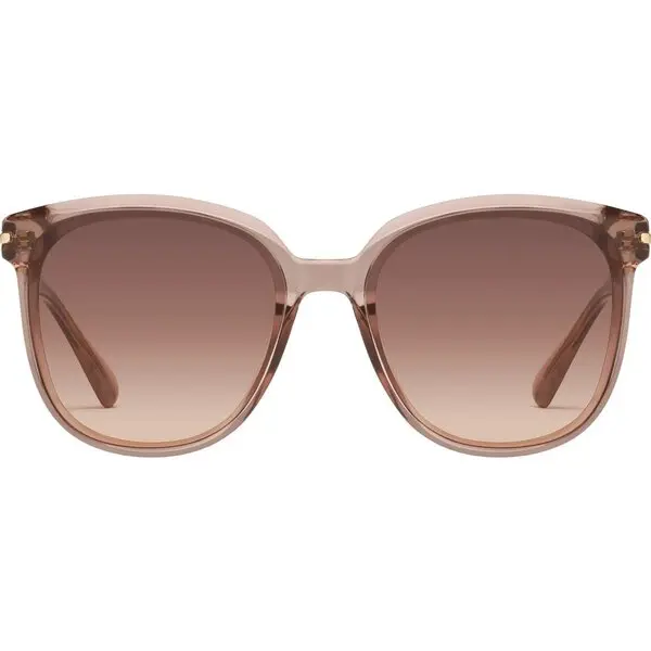 Quay Rent Free 55mm Round Sunglasses - Doe/ Brown Fawn