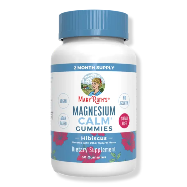 MARYRUTH'S Magnesium Calm Gummies Hibiscus Raspberry