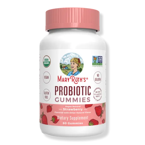 MARYRUTH'S Organic Probiotic Gummies Strawberry - One-color
