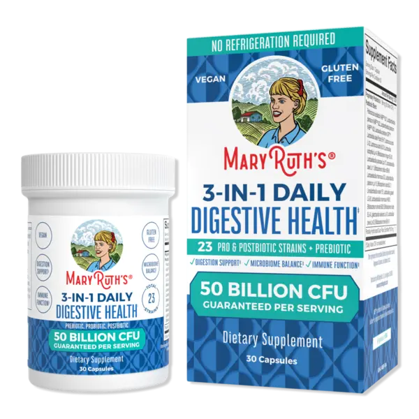 MARYRUTH'S 3 In 1 Daily Digestive Health Probiotic 50 Bil Cfu - One-color