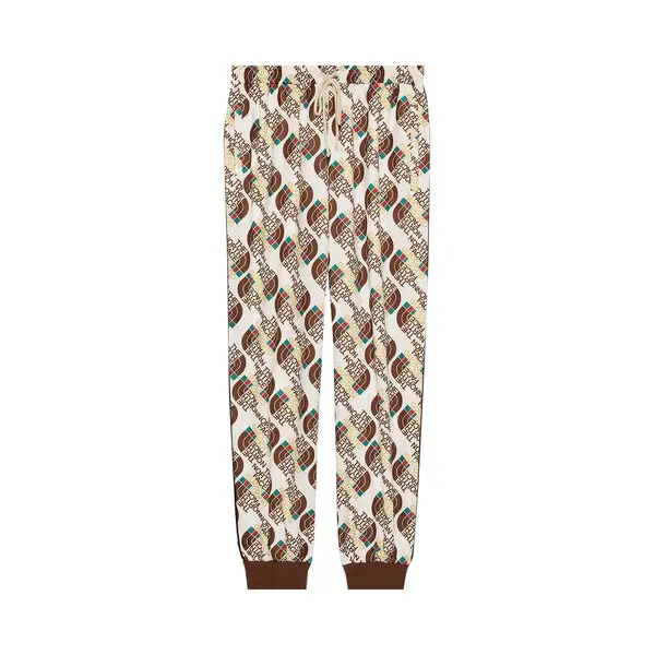 The North Face X Gucci Web Print Technical Jersey Jogging Pants 'ivory/brown