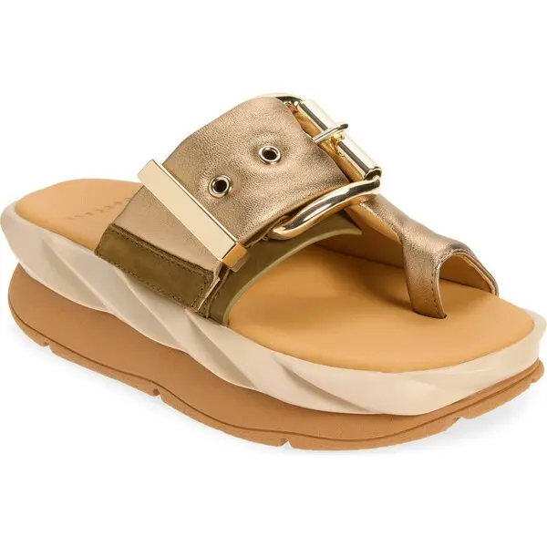 4CCCCEES Mellow Glow Platform Sandal - Brass
