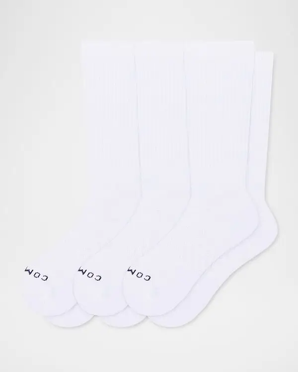 Comrad Cotton Crew Socks 3 Pack - White