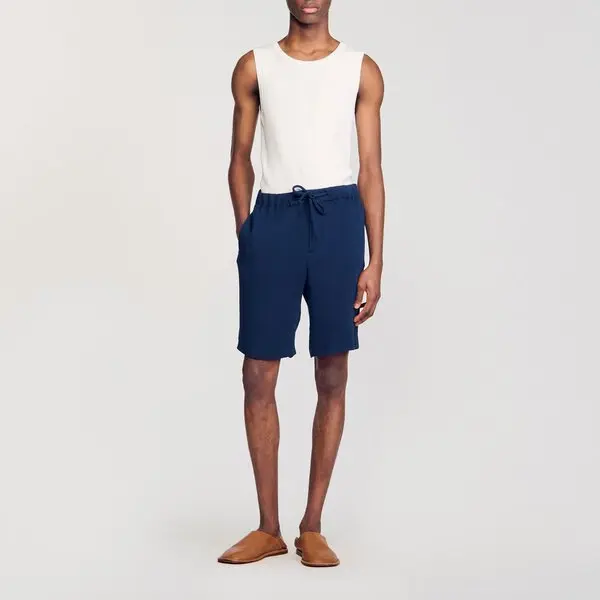 Sandro Pleated Bermuda Shorts