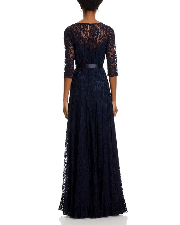 Rickie Freeman For Teri Jon Lace Gown - Navy | Editorialist
