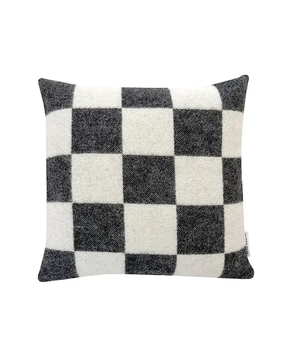 MAISON DEUX Checkerboard Cushion Cover - Black