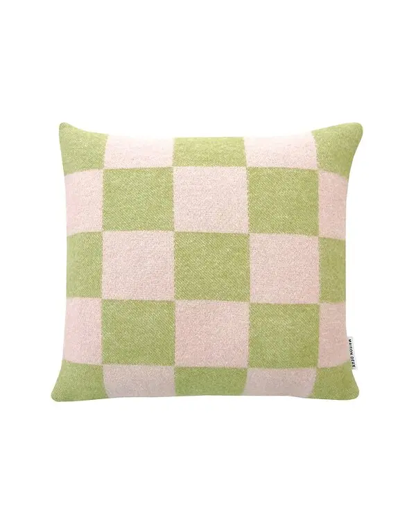 MAISON DEUX Checkerboard Cushion Cover - Green