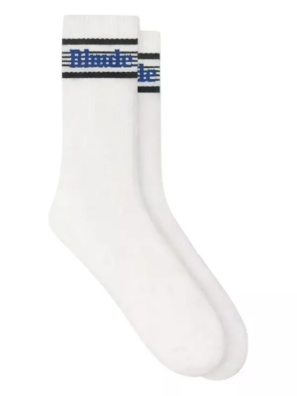 Rhude Speed Stripe Socks - White