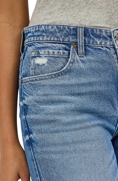 LEEM 90s Ripped Tapered Straight Leg Jeans - Rolling Waves