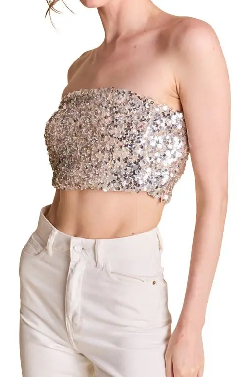 Endless Rose Bead & Sequin Tube Top