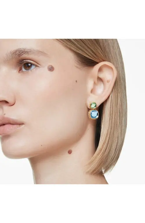 SWAROVSKI Chroma Twist Crystal Drop Earrings - Blue Multi