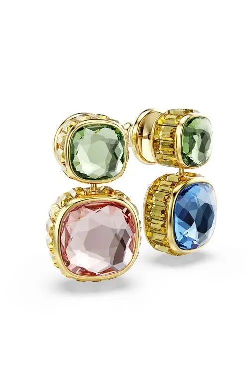 SWAROVSKI Chroma Twist Crystal Drop Earrings - Blue Multi