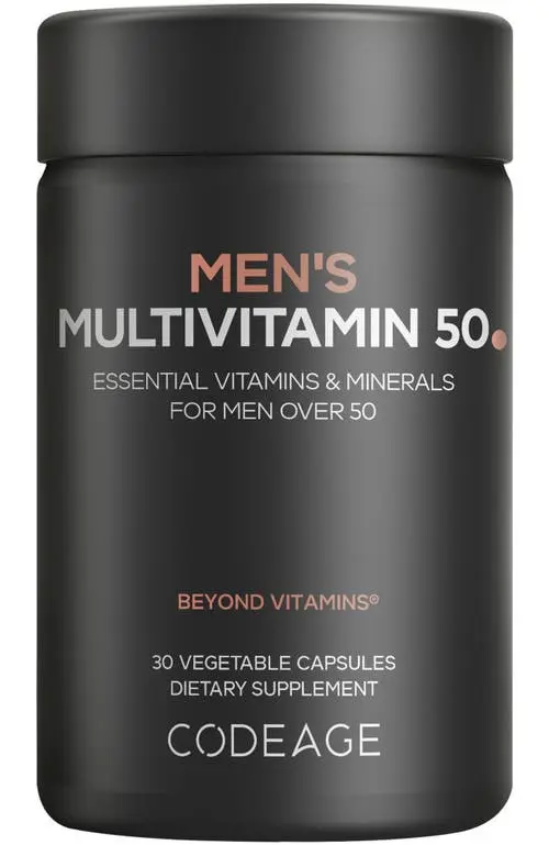 CODEAGE Multivitamin 50, Essential Vitamins & Minerals For Over 50, Coq10 - Black