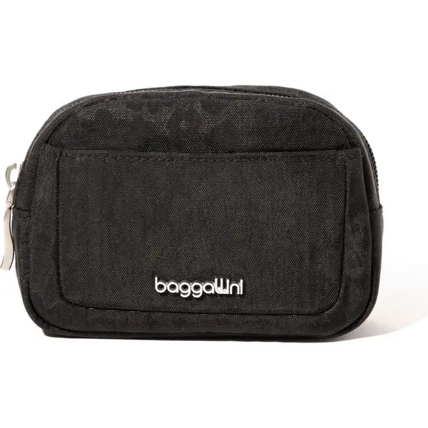 BAGGALLINI Mini Pocket Cosmetic Bag - Black Cheetah Emboss