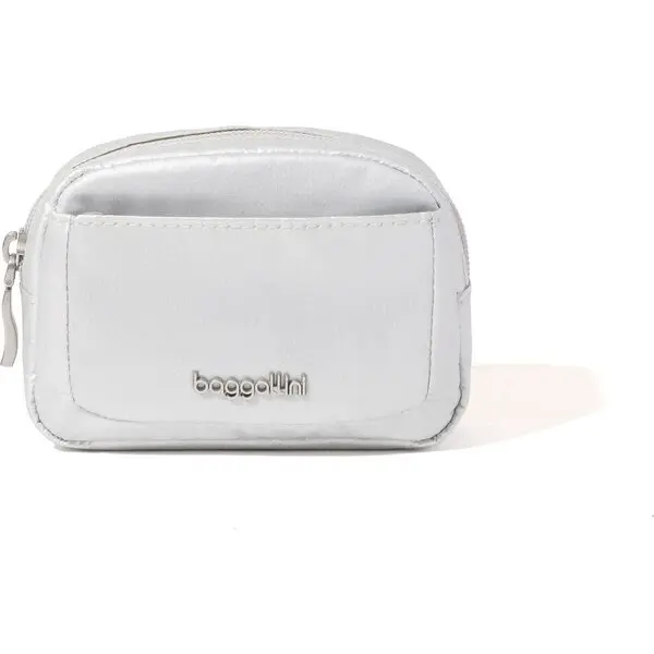 BAGGALLINI Mini Pocket Cosmetic Bag - Silver Metallic