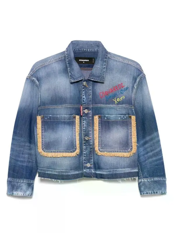 Dsquared2 Fringed Denim Jacket
