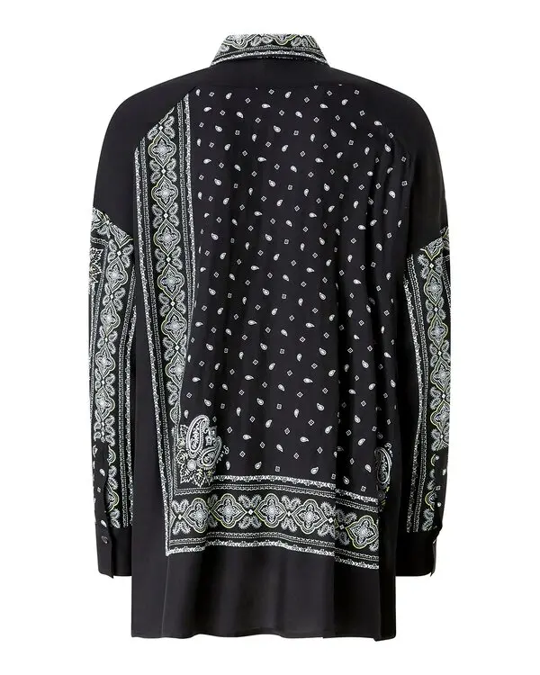 Pinko Printed Drawstring Hem Blouse