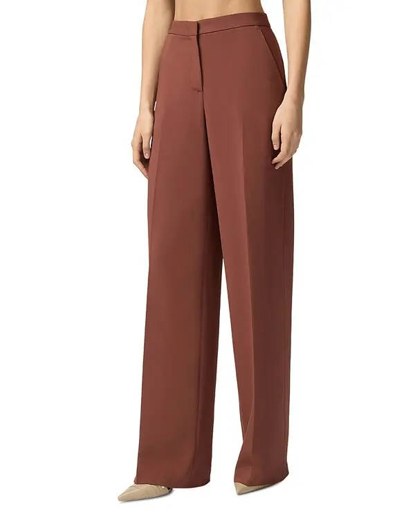 Pinko Pergamino Wide Leg Trousers - Cinnamon
