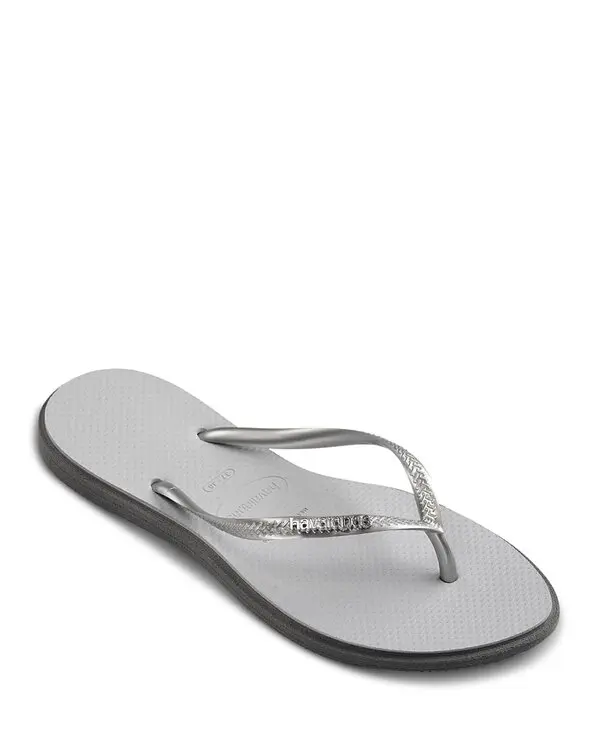 Havaianas Slim Point Flip Flop Sandals - Steel Grey