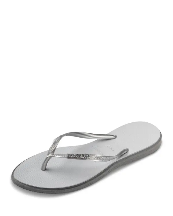 Havaianas Slim Point Flip Flop Sandals - Steel Grey