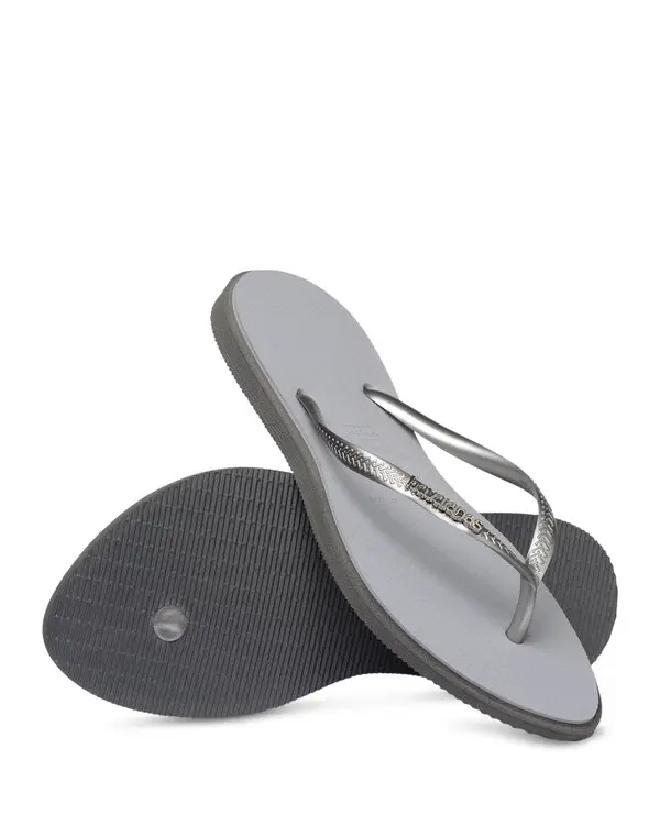 Havaianas Slim Point Flip Flop Sandals - Steel Grey