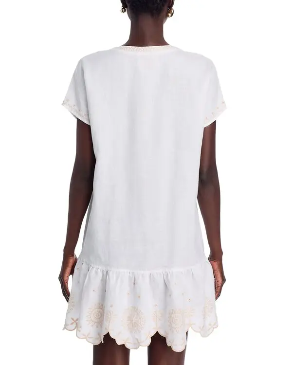 Johnny Was Relaxed Linen Flounce Dress