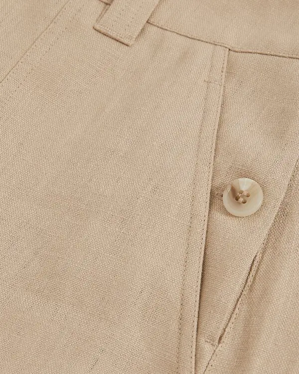 REISS Ashby Linen Shorts - Neutral
