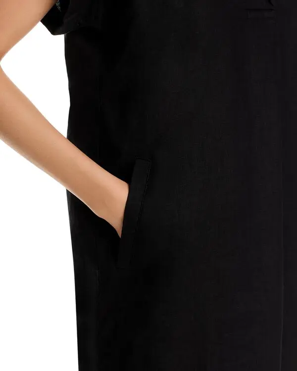 Eileen Fisher Linen Notch Collar Dress
