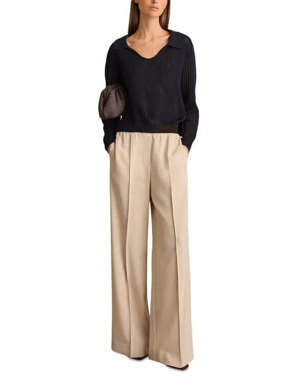 REISS Wide Leg Trousers - Neutral