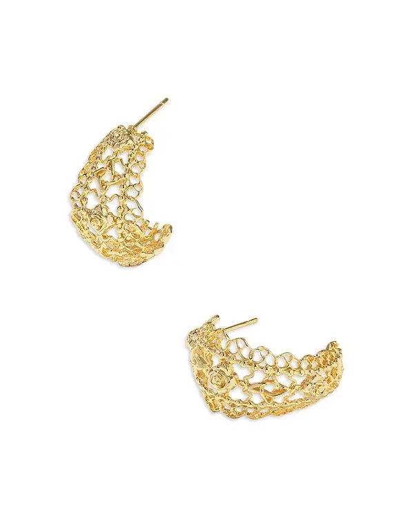 Kendra Scott Krista Lace Huggie Hoop Earrings - Gold