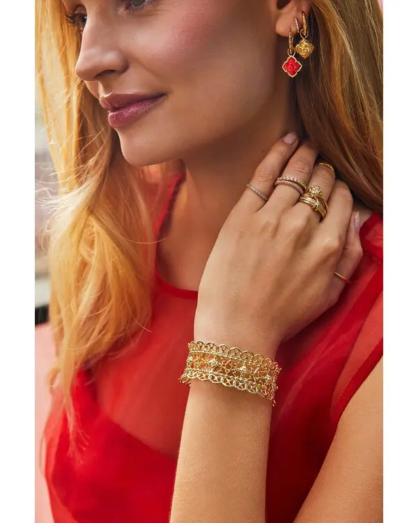Kendra Scott Krista Lace Cuff Bracelet - Gold