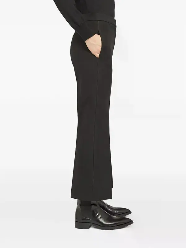 JIL SANDER Cotton Cropped Trousers - Black