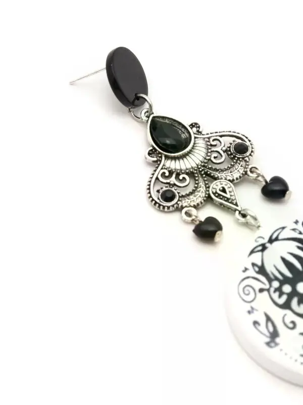 AMIR SLAMA Floral Pendant Necklace And Drop Earrings Set