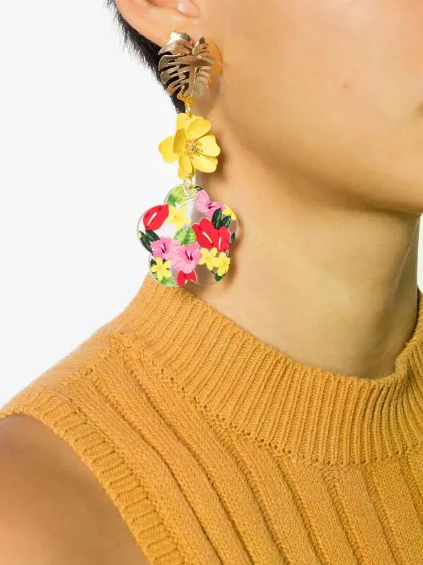 AMIR SLAMA Floral Appliqué Jewelry Set