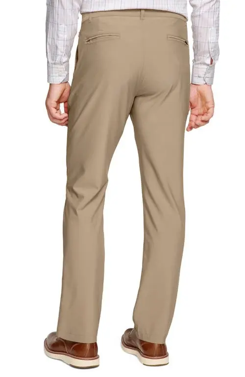 Johnston & Murphy Xc4 Performance Flat Front Pants - Beige