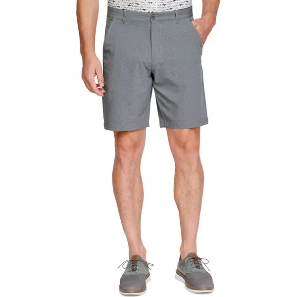 Johnston & Murphy Xc4 Performance Flat Front Shorts - Grey