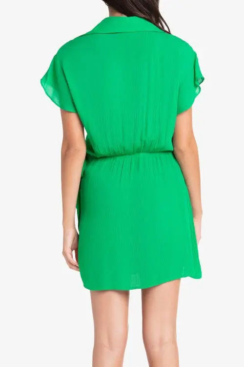 Helen Jon Flutter Sleeve Wrap Dress