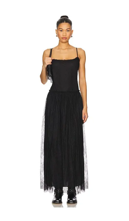 house of harlow lace dress House of Harlow 1960 Green Lace Maxi Dress Women's Medium Boho Resort