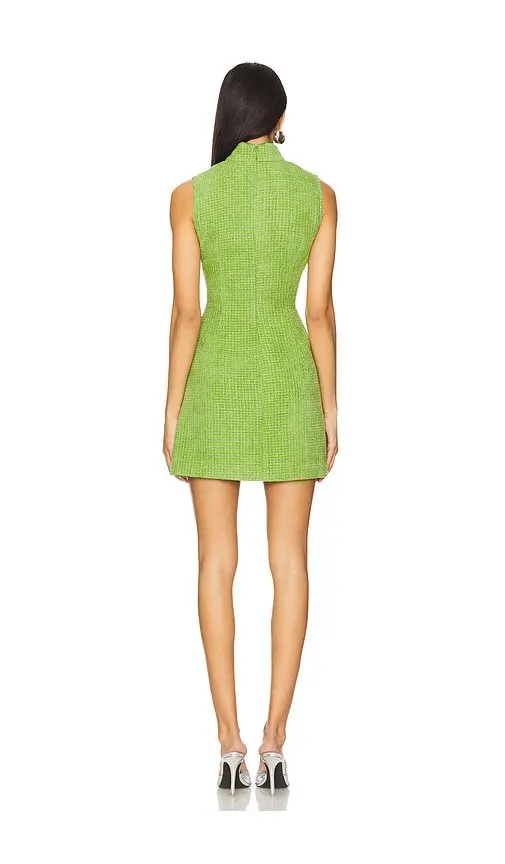 green tweed dress Beth Tweed Mini Dress / Pastel Green | MESHKI main image 1