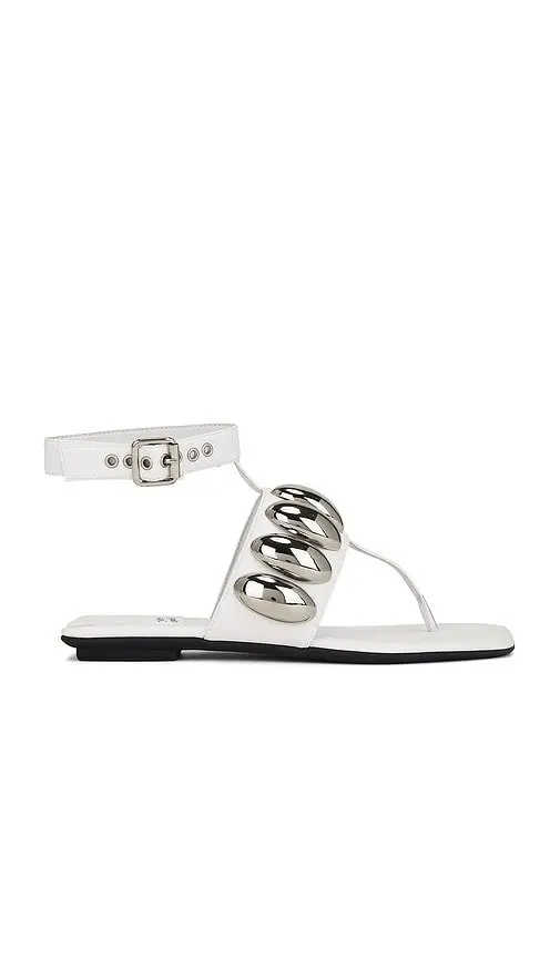 Jeffrey Campbell Resort Sandals - White Silver