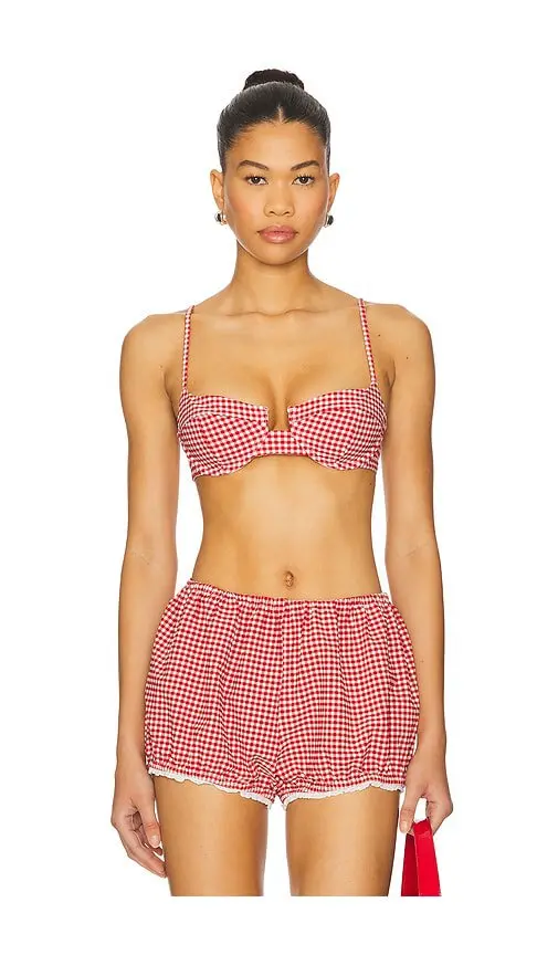 LOVERS AND FRIENDS Check Me Out Top - Red Gingham