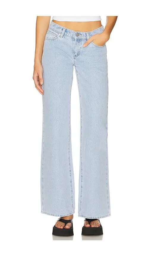 Abrand Denim Wide Leg Denim Jeans - Blue