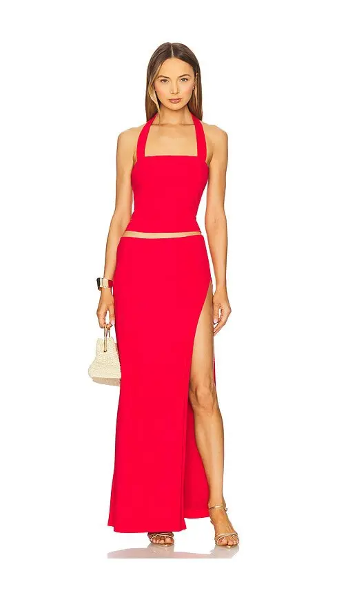 Superdown Halterneck Maxi Skirt Set