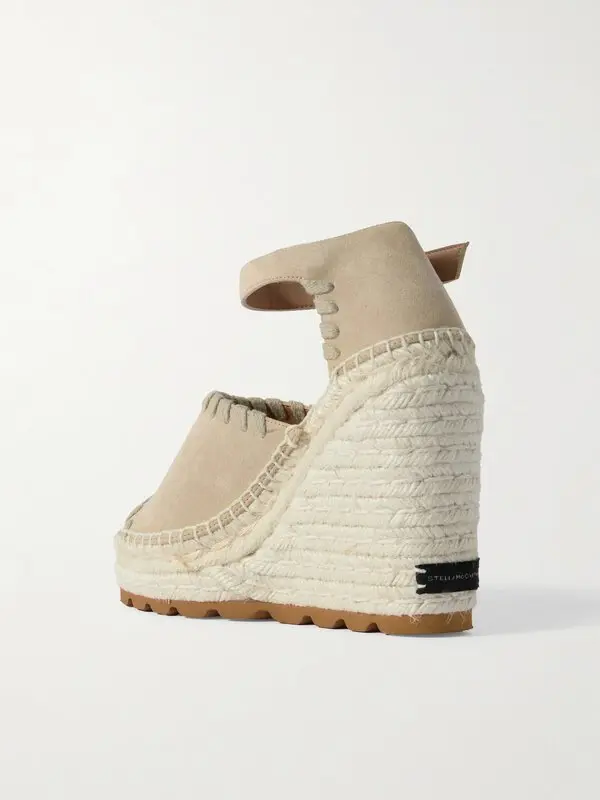 Stella McCartney Gaia Wedge Espadrilles - Neutrals