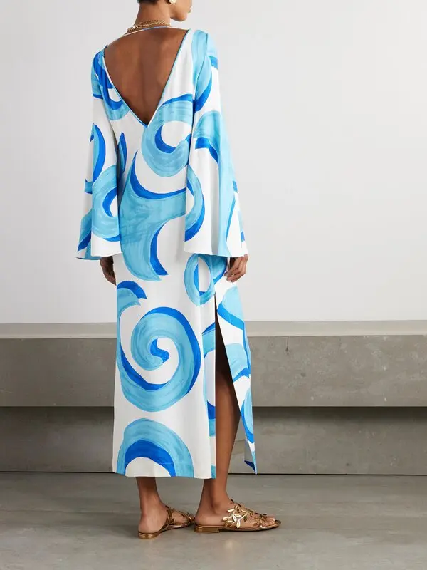 Themis Z Urania Open-back Printed Maxi Dress