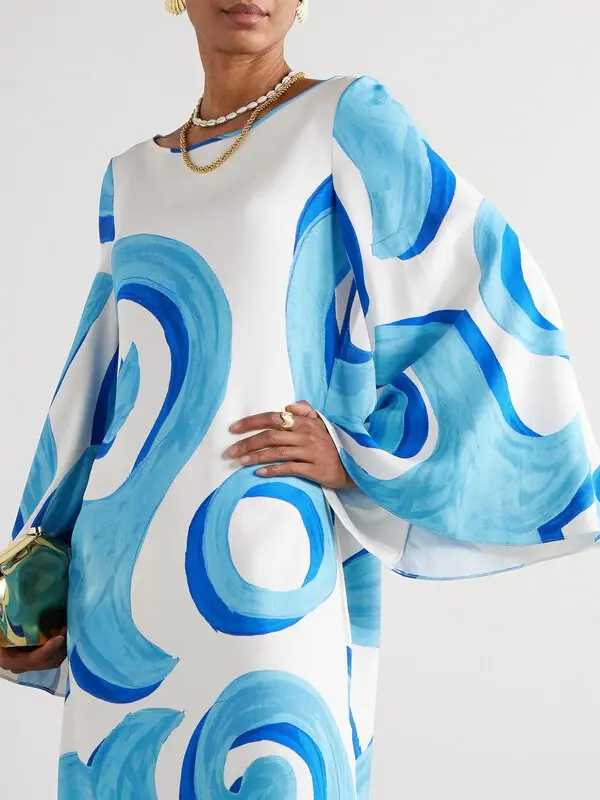 Themis Z Urania Open-back Printed Maxi Dress