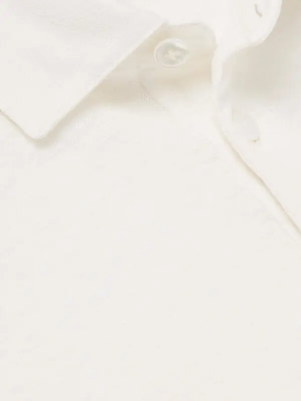Zegna Oasi Linen Polo Shirt - White