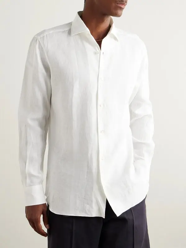 Zegna Oasi Linen Shirt - White